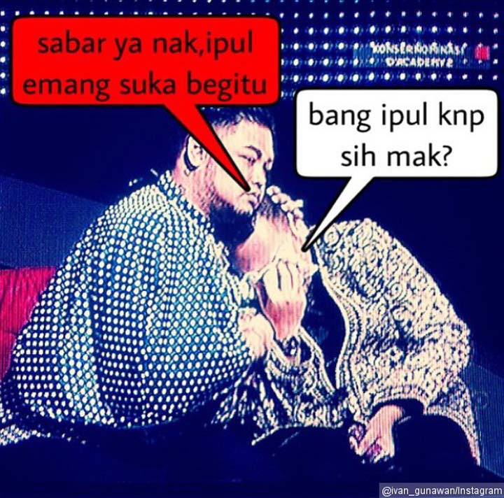 Saipul Jamil dalam meme kostum super hero
